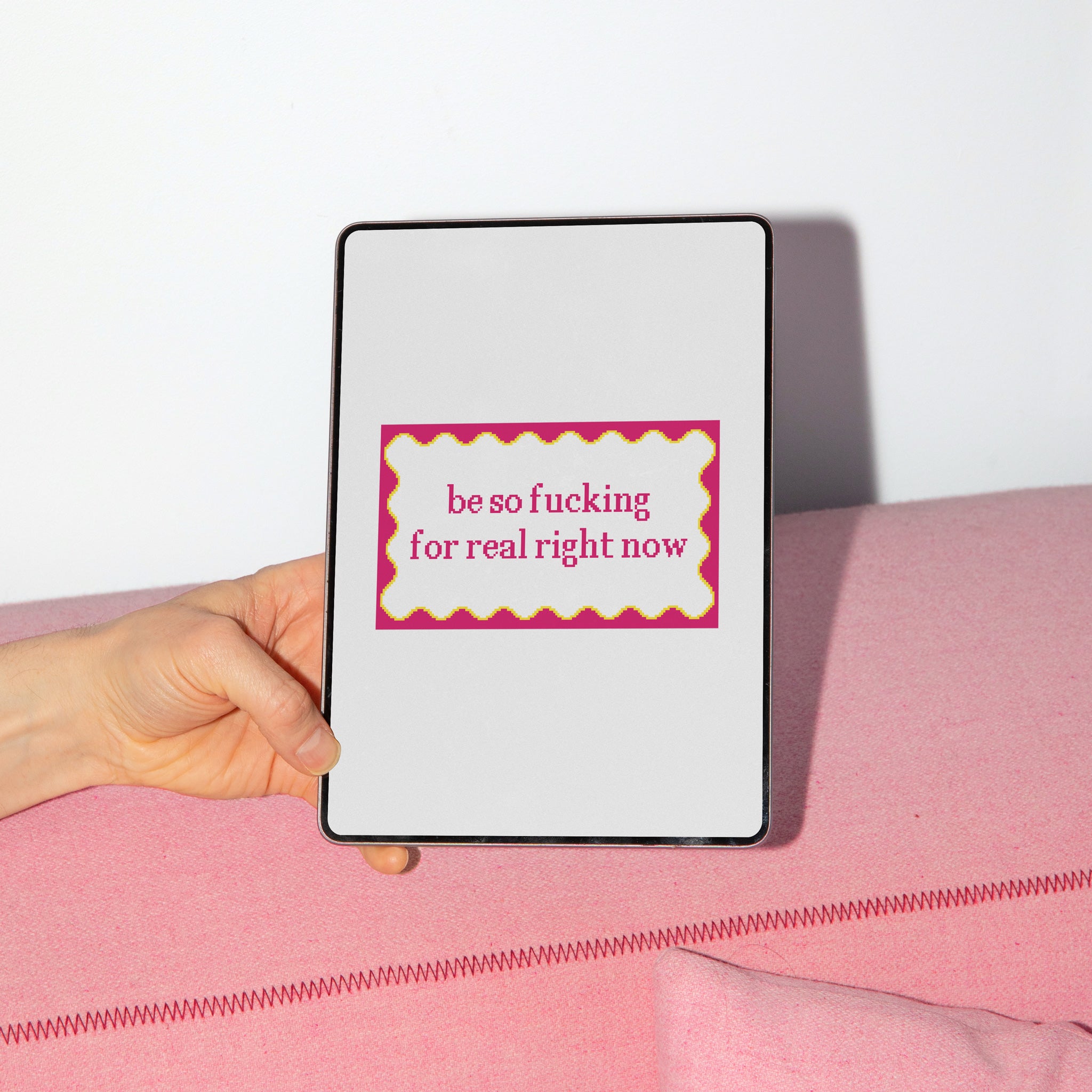 Be So Fucking For Real Digital Needlepoint Pattern PDF – What's the Stitch